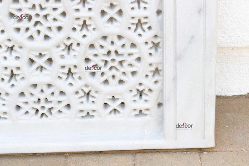 Set of 2 Hand-carved Marble Jali Windows: Taj Mahal Inspired Panels - Etsy