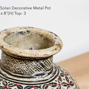 Kasol Tribal Painted Decorative Vase, Vintage Solan Decorative Metal ...