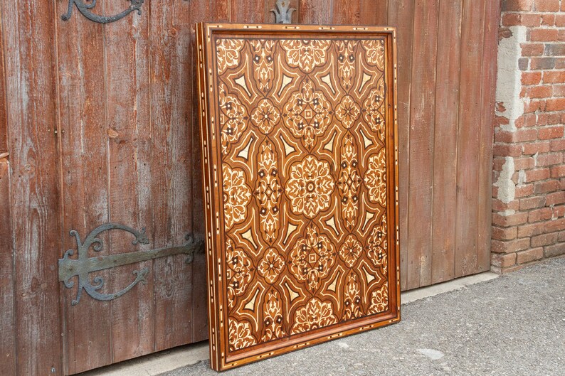 Agra Brass Inlay Wall Panelinlaid Decorative Panelcopper - Etsy