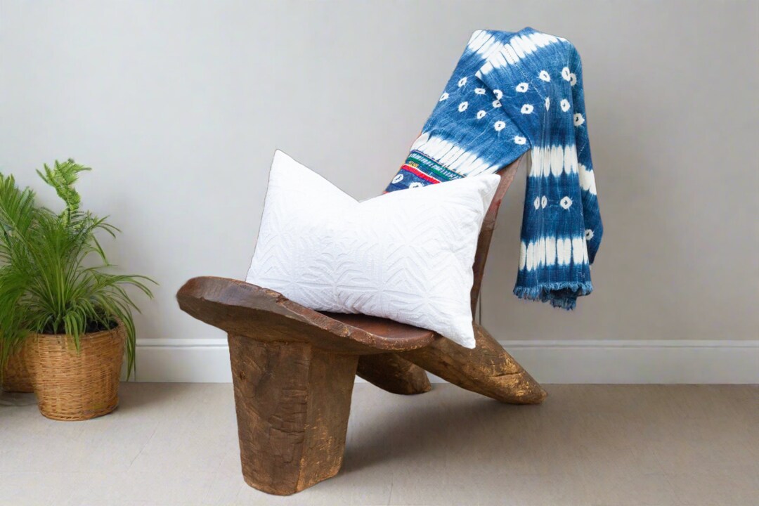 Massive 19th Century Carved Lobi Chair, Large African Tribal Lounge ...