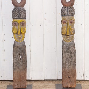Pair of Antique African House Post,african Tribal Wooden Columns ...