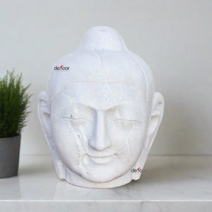 Fine Burmese Marble Buddha,white Marble Mediating Buddha,hand-carved ...