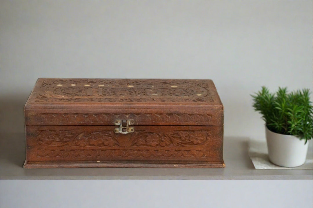 Antique Anglo Indian Carved Jewelry Box,antique Indian Jewelry Box ...