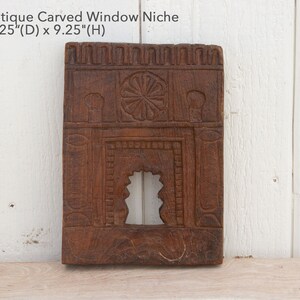 Rustic Antique Niche, Small Carved Wood Niche Window, Finely Carved ...
