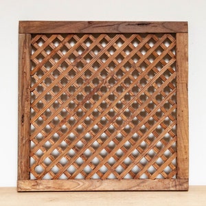 Sakura Farmhouse Asian Window Panel, Antique Asian Wood Lattice Window ...