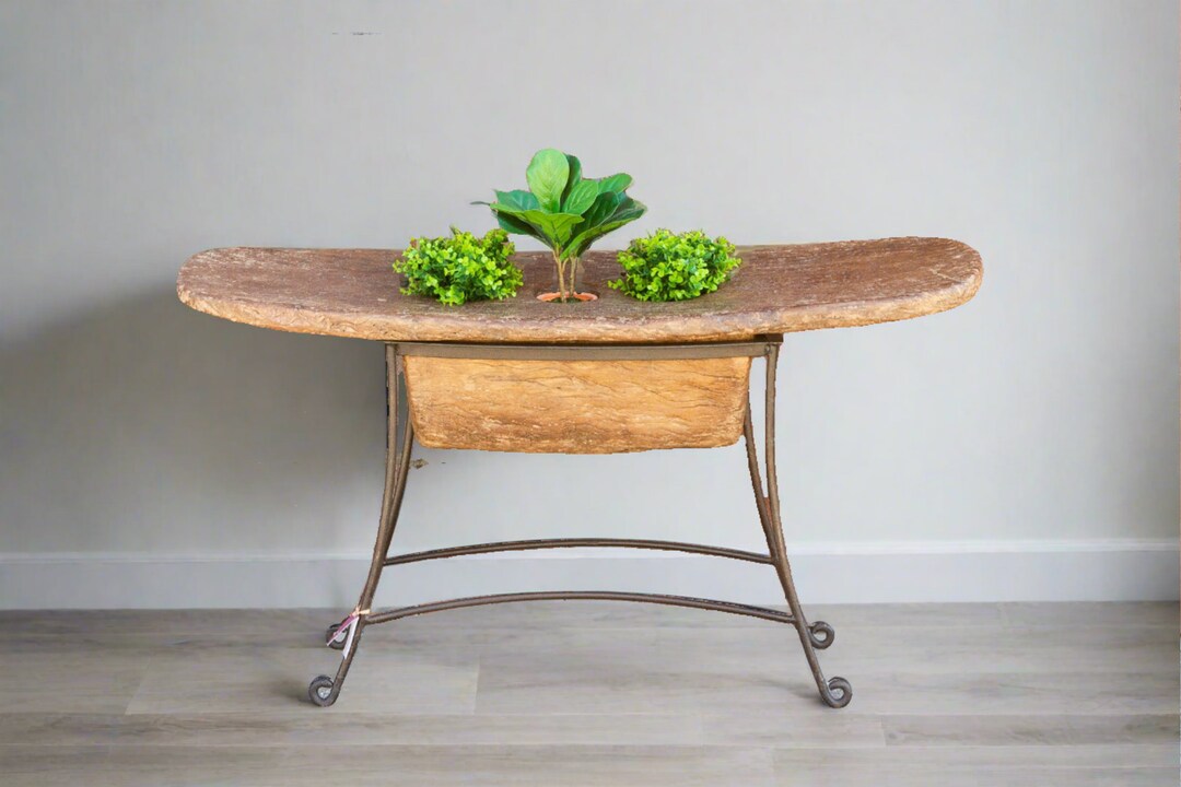Primitive Naga Grinder Console,antique Chunky Wood Table,rustic Console ...