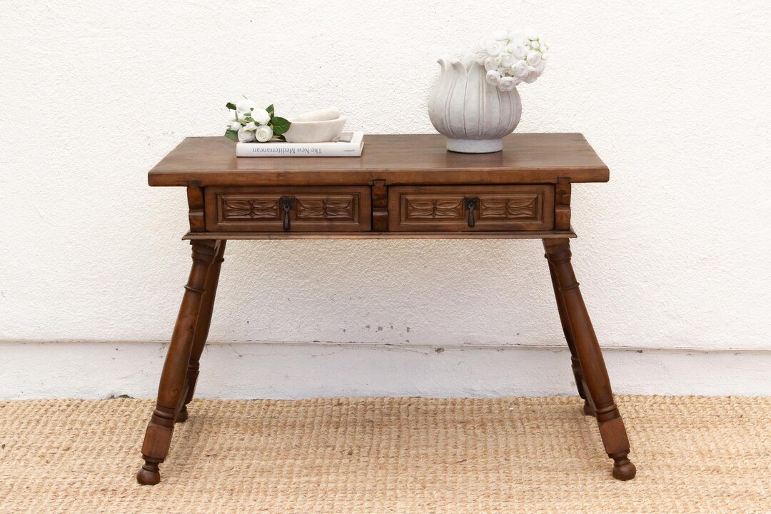 Handsome Spanish Colonial Writing Table, Vintage Spanish Colonial ...