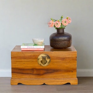Campaign Style Asian Cedar Chest,asian Campaign Chest,antique Golden ...