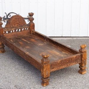 Rare Swat Valley Carved Bed,antique Child's Bed,rustic Swat Valley Bed ...