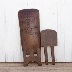 Large African Folding Club Chair, Rare African Hand-carved Wooden Chair ...
