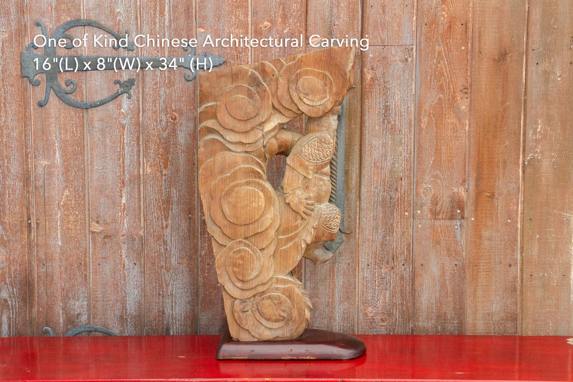 Antique Chinese Carved Architectural Corbeldeity | Etsy