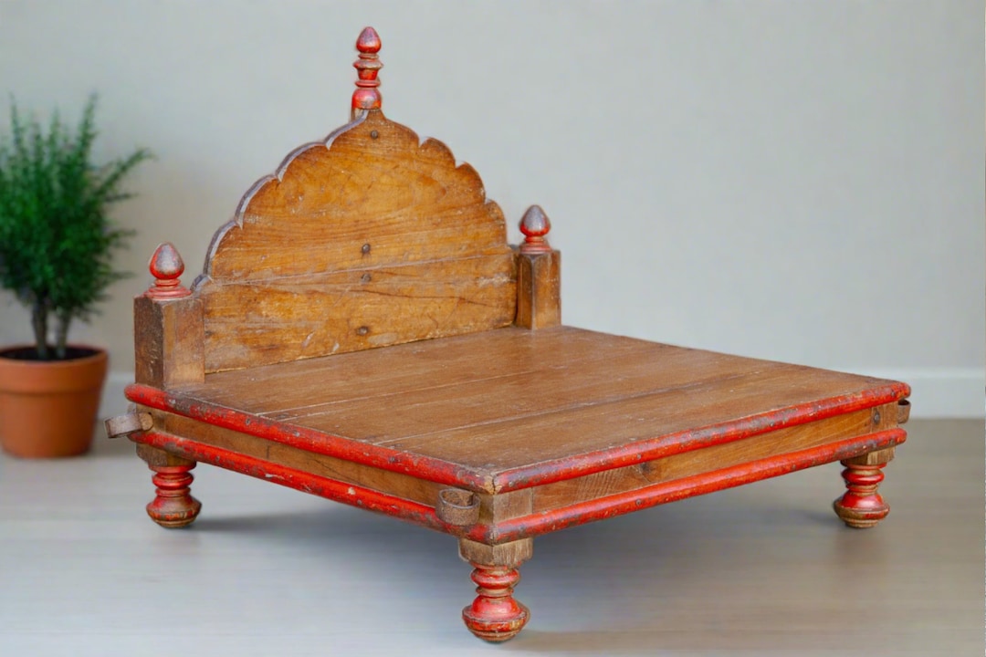 Rare Antique Pidda Chair, Low Teak Pidda Chair, Arched Back Swing Chair ...