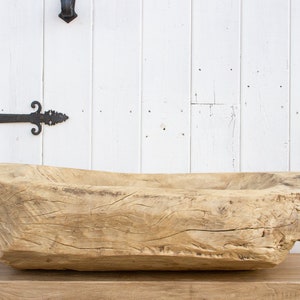 Massive Antique Bleached Wood Trough Planter, Wooden Trough, Tree Trunk ...