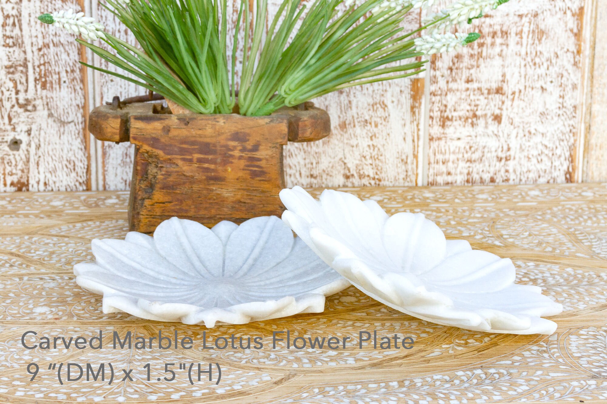 Marble Lotus Flower Plate Stone Indian Decorative Plate - Etsy