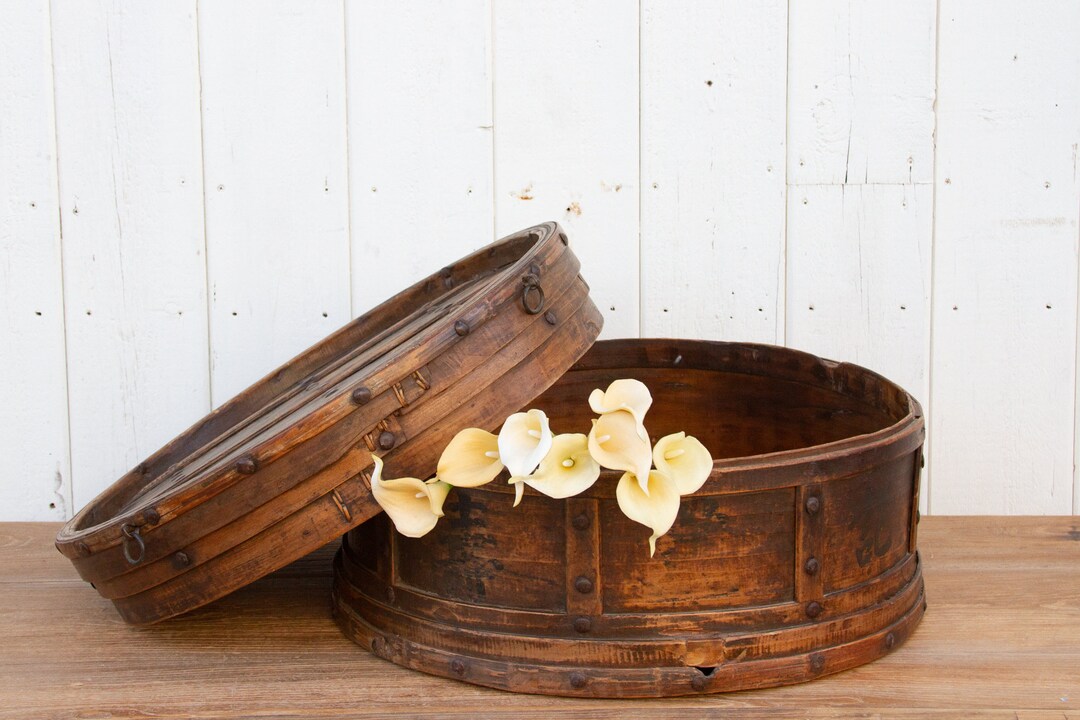 Large Antique Bentwood Food Container, Antique Food Container, Old ...