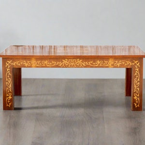 Dutch Colonial Marquetry Coffee Table, Walnut Veneered Coffee Table ...