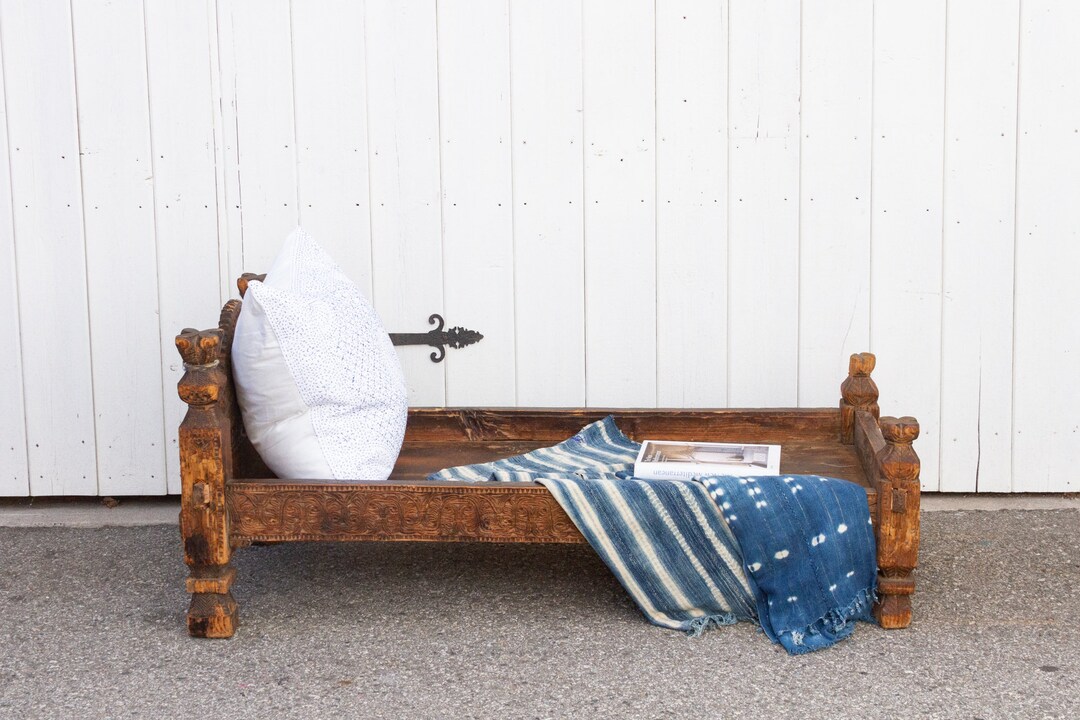 Rare Swat Valley Carved Bed,antique Child's Bed,rustic Swat Valley Bed ...
