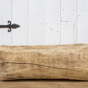 Massive Antique Bleached Wood Trough Planter, Wooden Trough, Tree Trunk ...