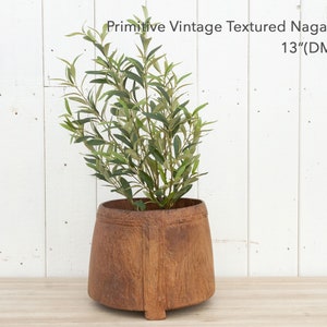 Vintage Textured Naga Rice Bowl, Rustic Grains Bowl, Wooden Hand Carved ...