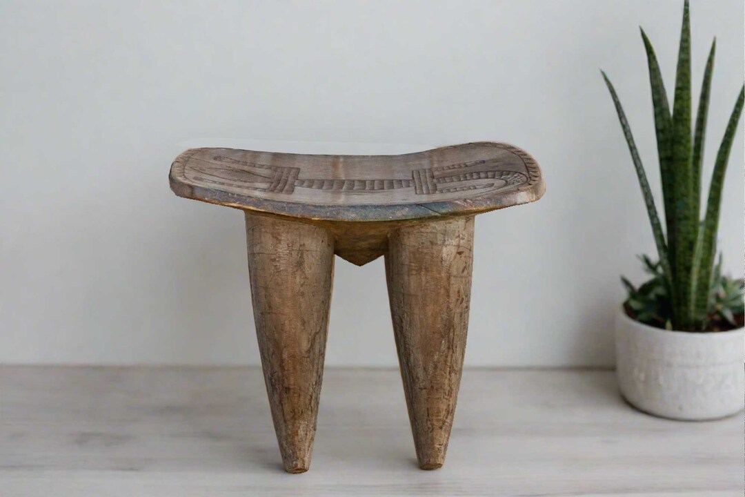 Rare Carved Lizard African Senufo Table, Tribal African Side Table ...