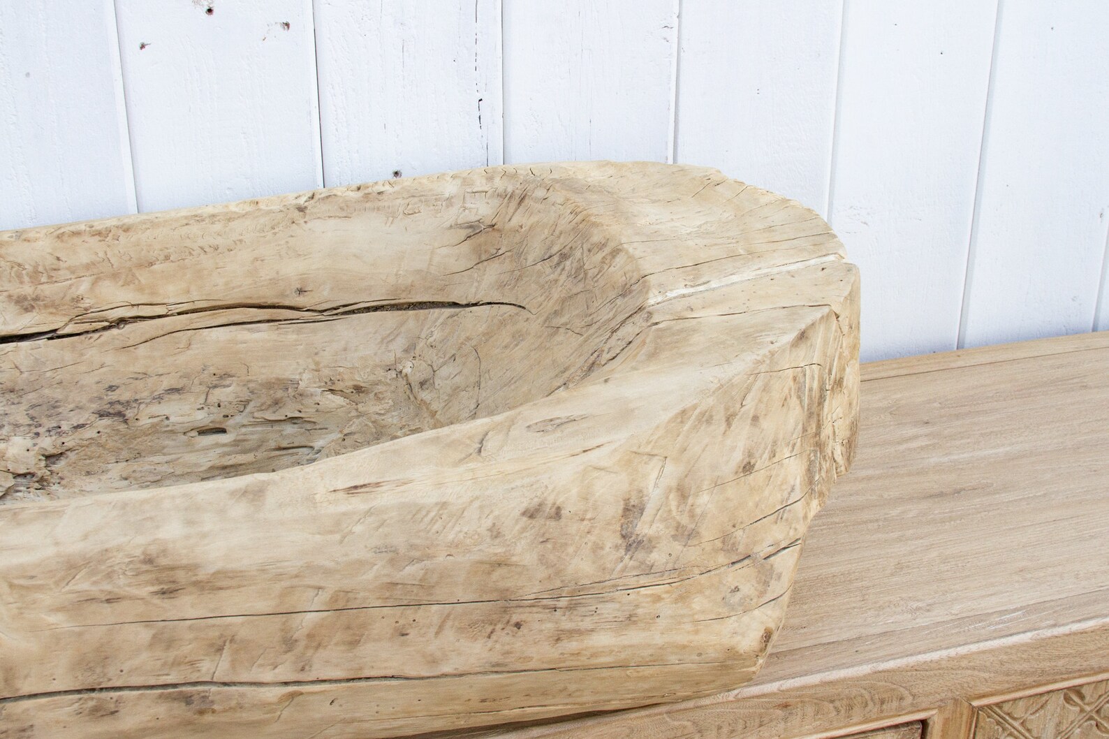 Massive Antique Bleached Wood Trough Planter Wooden Trough - Etsy