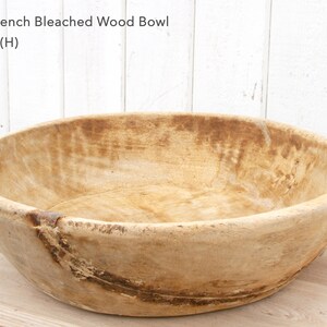 Antique French Bleached Wood Bowl: Large Farmhouse Decor - Etsy