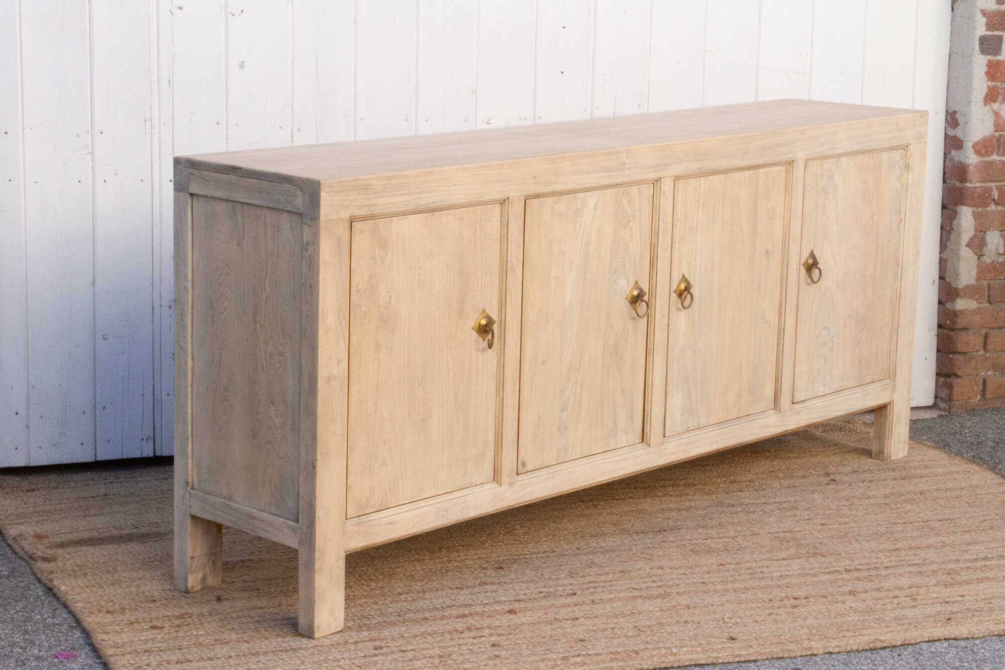 Long Reclaimed Elm Farmhouse Sideboard Rustic Wooden Credenza Antique Elmwood Console Distressed Wood Side Cabinet Natural Elm Wood Buffet Etsy