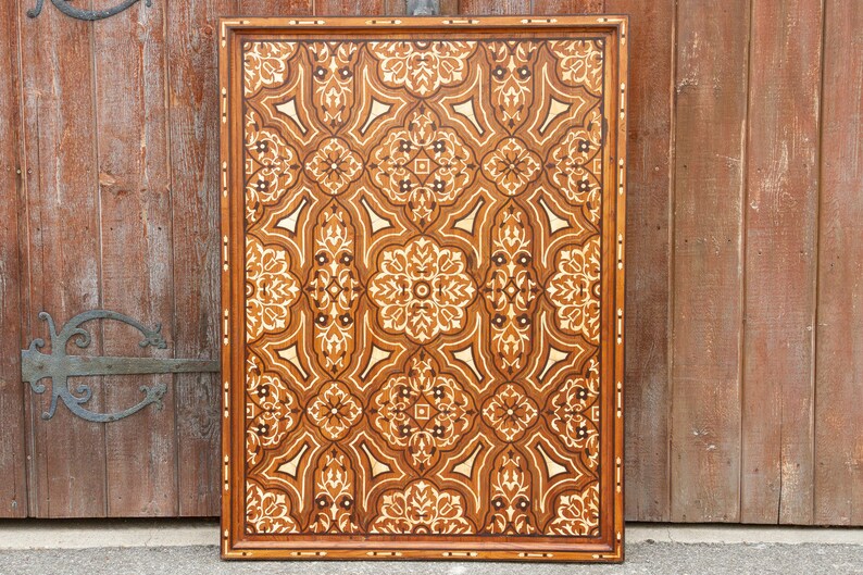 Agra Brass Inlay Wall Panelinlaid Decorative Panelcopper - Etsy