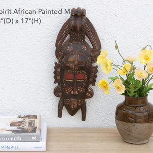 Avian Spirit African Painted Mask, Bamana Chiwara African Mask ...