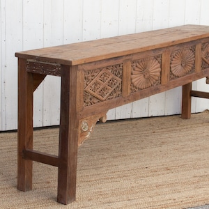 Fabulous Southern Indian Carved Console, Indian Wood Console Table ...