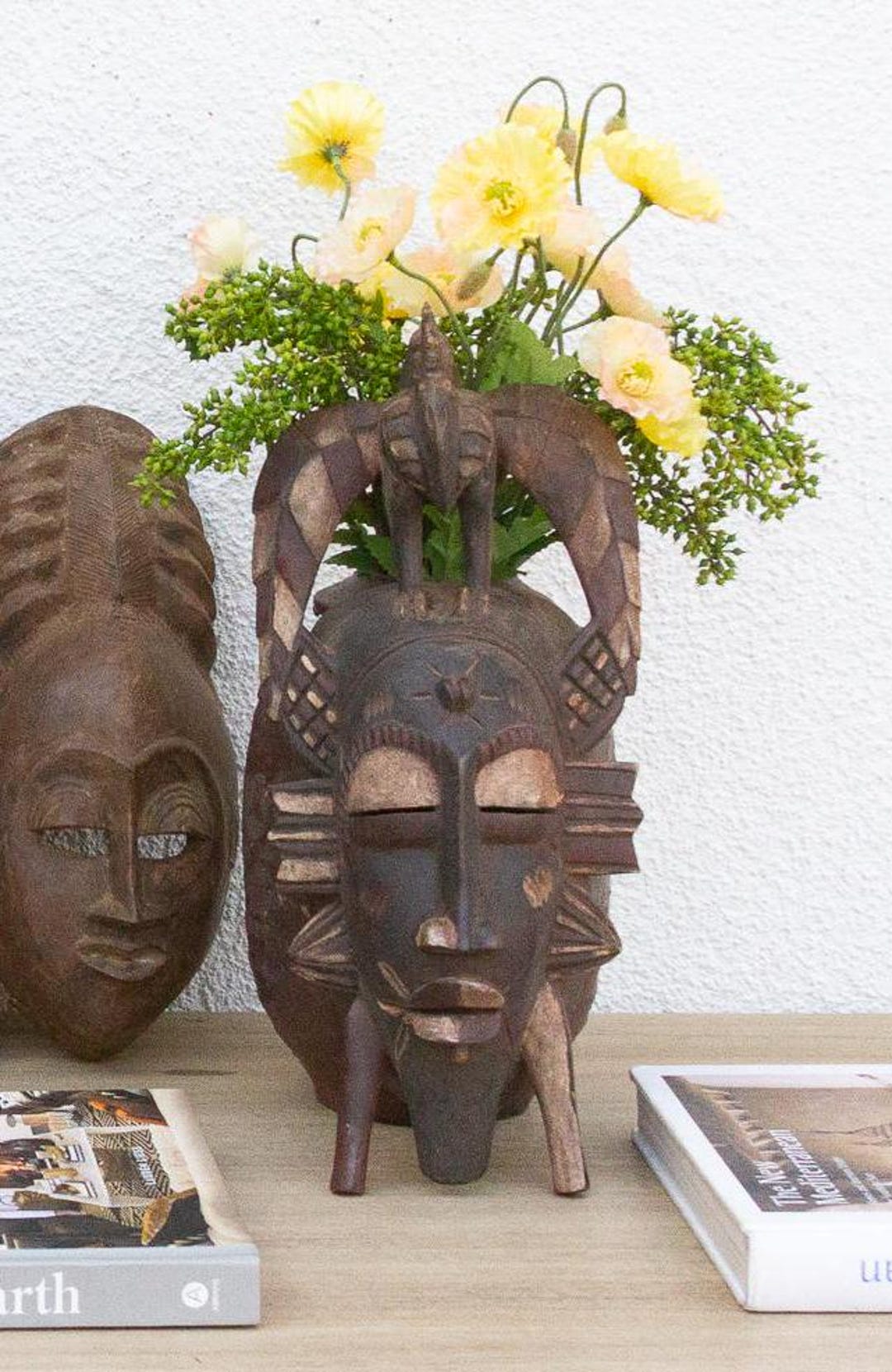 Vintage Fierce Guardian Senufo Mask, African Tribal Art, Carved Senufo ...