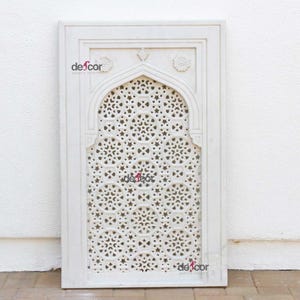 Set of 2 Hand-carved Marble Jali Windows: Taj Mahal Inspired Panels - Etsy