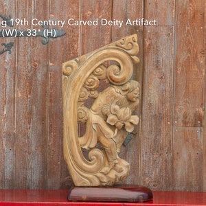 Antique Chinese Carved Architectural Corbel, Antique Chinese Deity ...