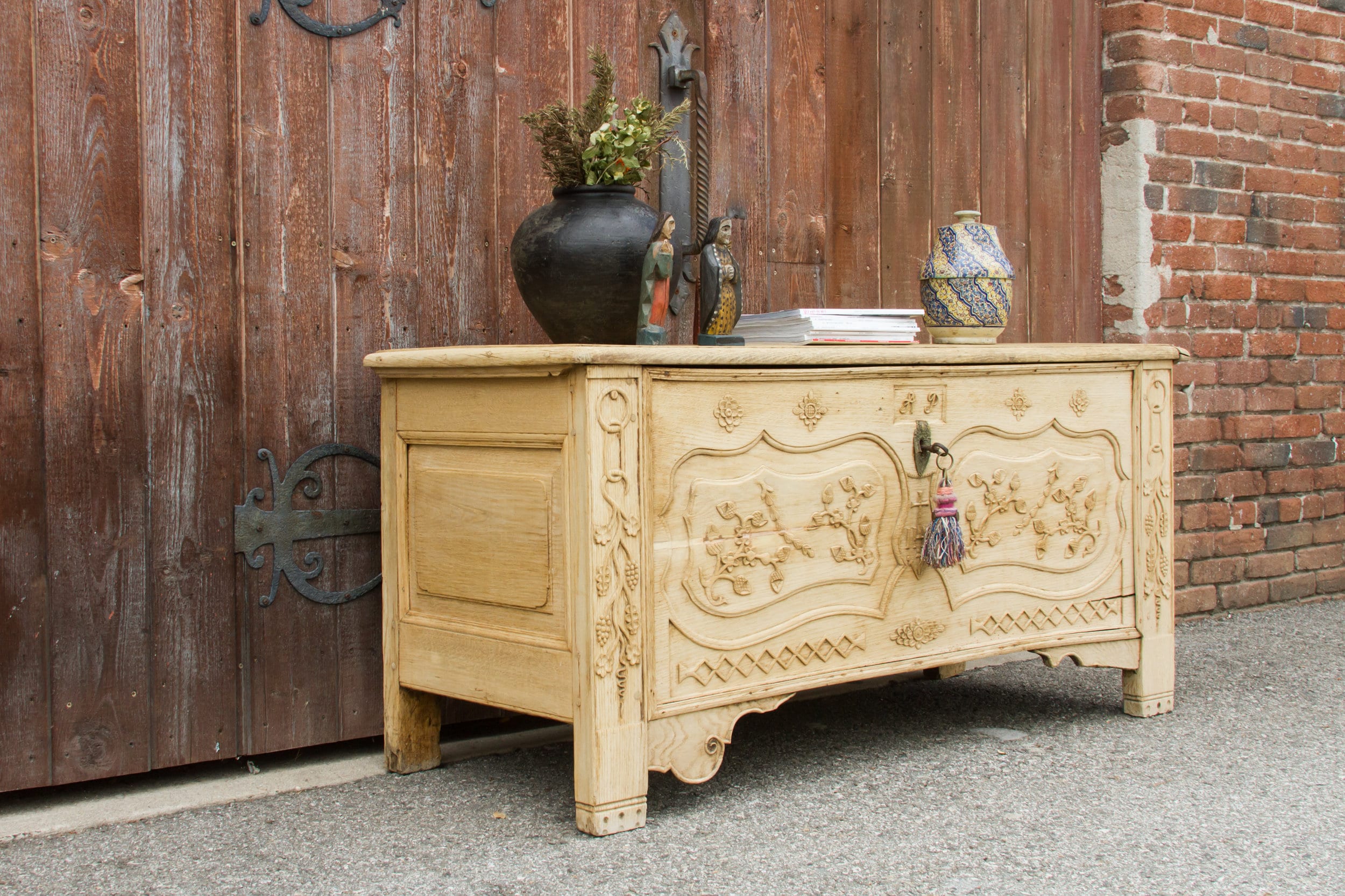 18th Century Bleached French Oak Chest: Antique Carved Trunk - Etsy