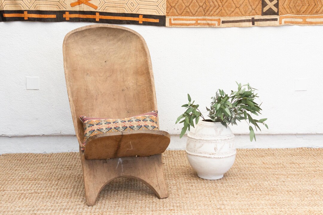 African Farmhouse Folding Stargazer Chair, Vintage Safari Chair ...