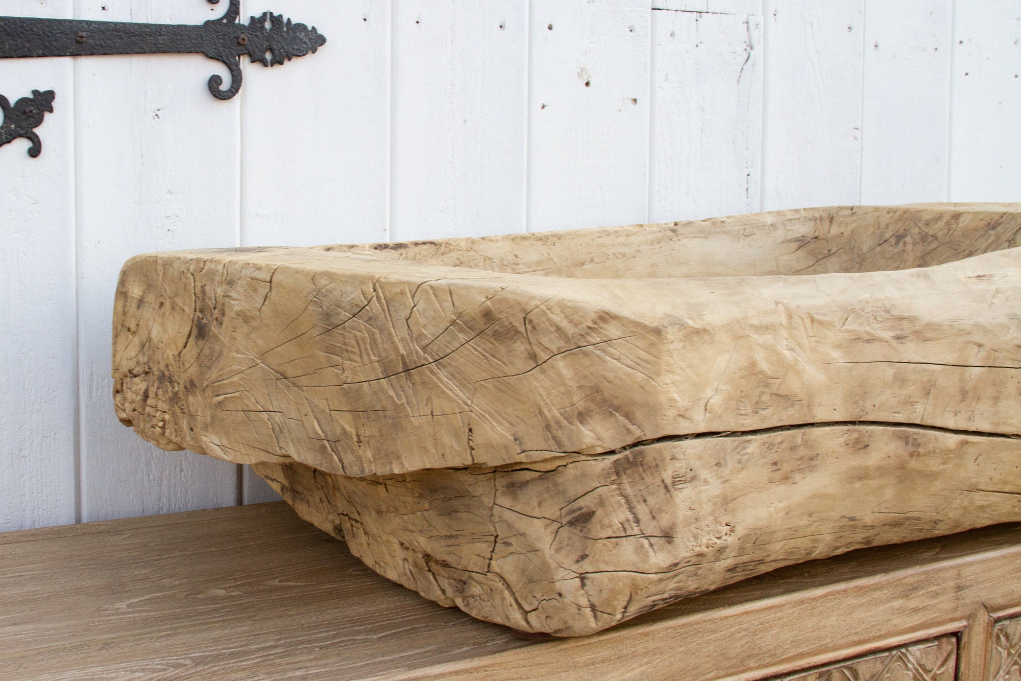 Massive Antique Bleached Wood Trough Planter Wooden Trough - Etsy