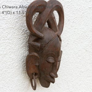 Avian Spirit African Painted Mask, Bamana Chiwara African Mask ...