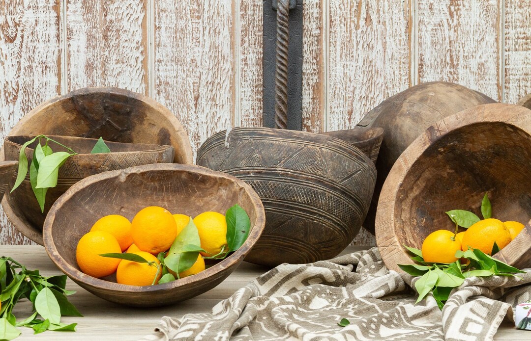 Primitive African Tuareg Bowl, Antique Wooden Tribal Fruit Bowl ...