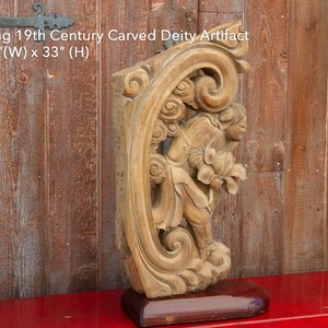 Antique Chinese Carved Architectural Corbel, Antique Chinese Deity ...
