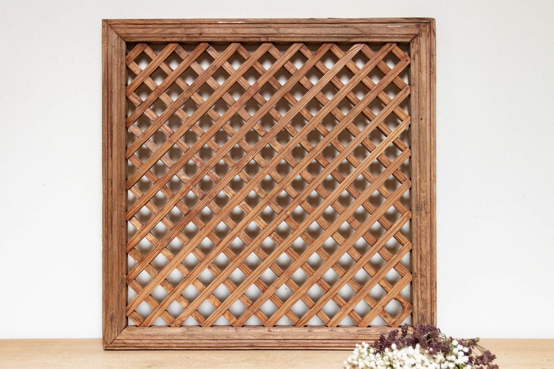 Sakura Farmhouse Asian Window Panel, Antique Asian Wood Lattice Window ...