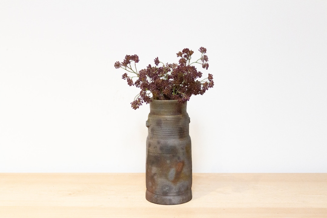 Rustic Japanese Textured Vase,robust Japanese Vase,textured Ceramic ...