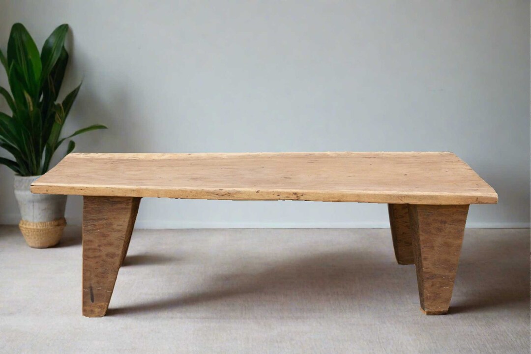 Antique Teak Log Coffee Table: Large Rustic Naga Daybed - Etsy