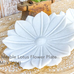 Marble Lotus Flower Plate, Stone Indian Decorative Plate, Lotus Marble ...