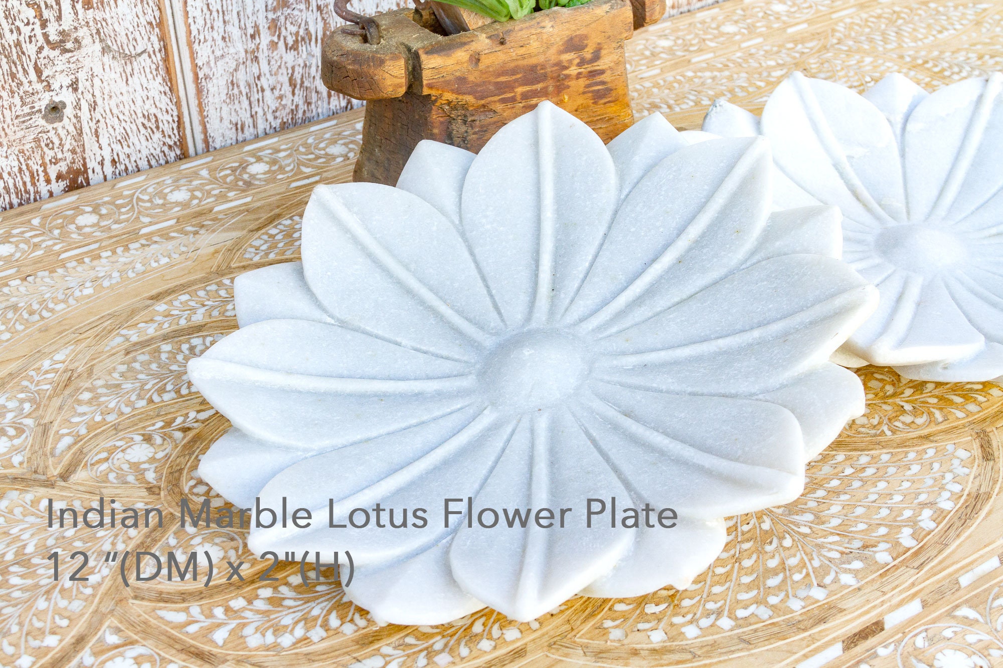 Marble Lotus Flower Plate Stone Indian Decorative Plate - Etsy