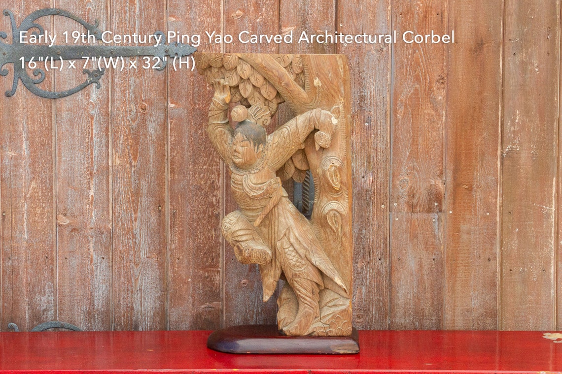Antique Chinese Carved Architectural Corbeldeity | Etsy