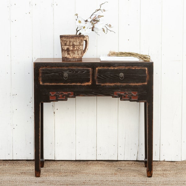 Black Asian Console Table - Etsy