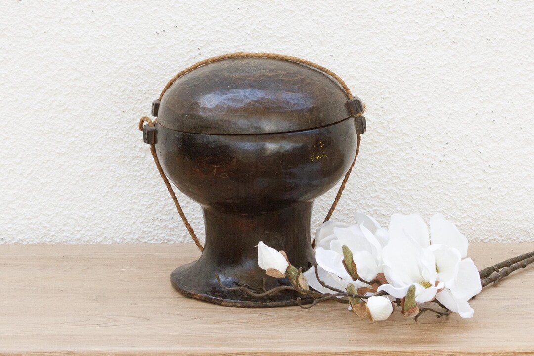 Antique Philippine Wood Ceremonial Pot: Tribal Vessel, Dark Patina - Etsy
