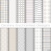 12 Digital Papers in White Gray and Taupe Patterns for | Etsy
