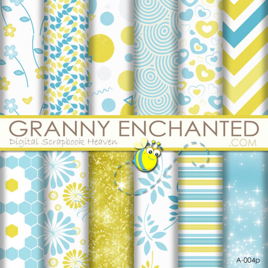 Sunny Digital Scrapbook Paper Pack (a-004p) - Etsy