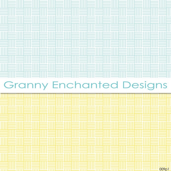 Summer Morn: 12 Digital Papers– in Teal, Blue and Yellow Scrapbook ...
